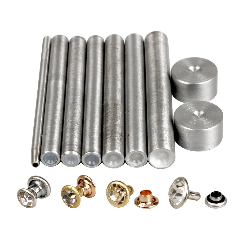Leather Rhinestones Rivets Hand Die Tool Press Stud Setter Setting For ...