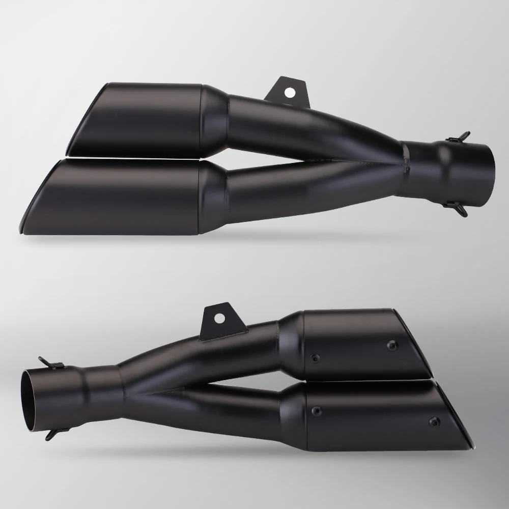 Double-outlet exhaust pipe with DB black boy exhaust motorcycle exhaust ...