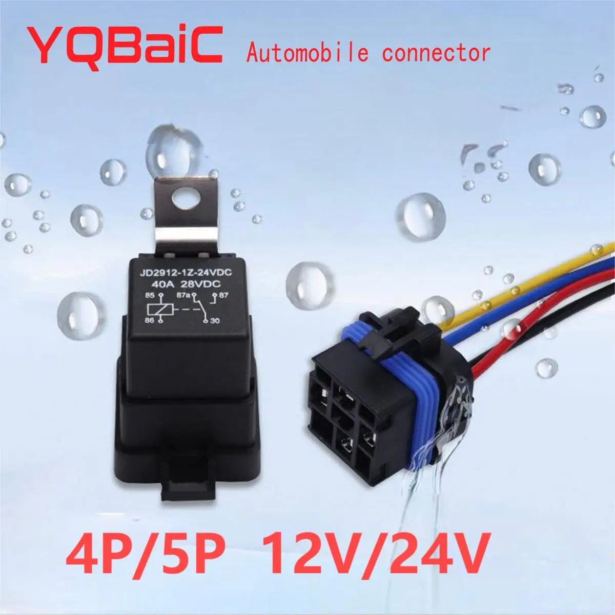 Car-Auto-Automobile-Relay-Sealed-Waterproof-Integrated-Wired-DC12V-24V ...