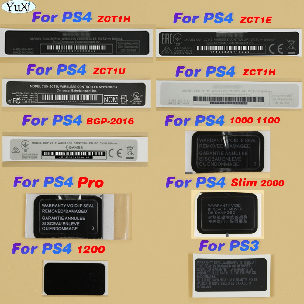PS4-Slim-Pro-Etiqueta-Adesivo-Shell-Traseiro-N-mero-de-S-rie-Gamepad-C ...