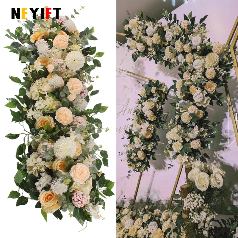 Luxus 50/70/100cm Rose Pfingstrose Blumen wand DIY Hochzeit Eisen bogen ...