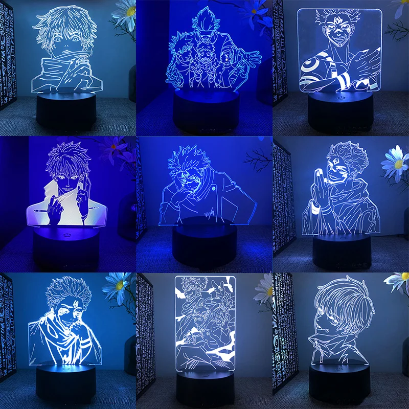 Jujutsu-Kaisen-Gojo-Satoru-Nanami-Kento-Sukuna-3d-Led-Lampe-f-r ...