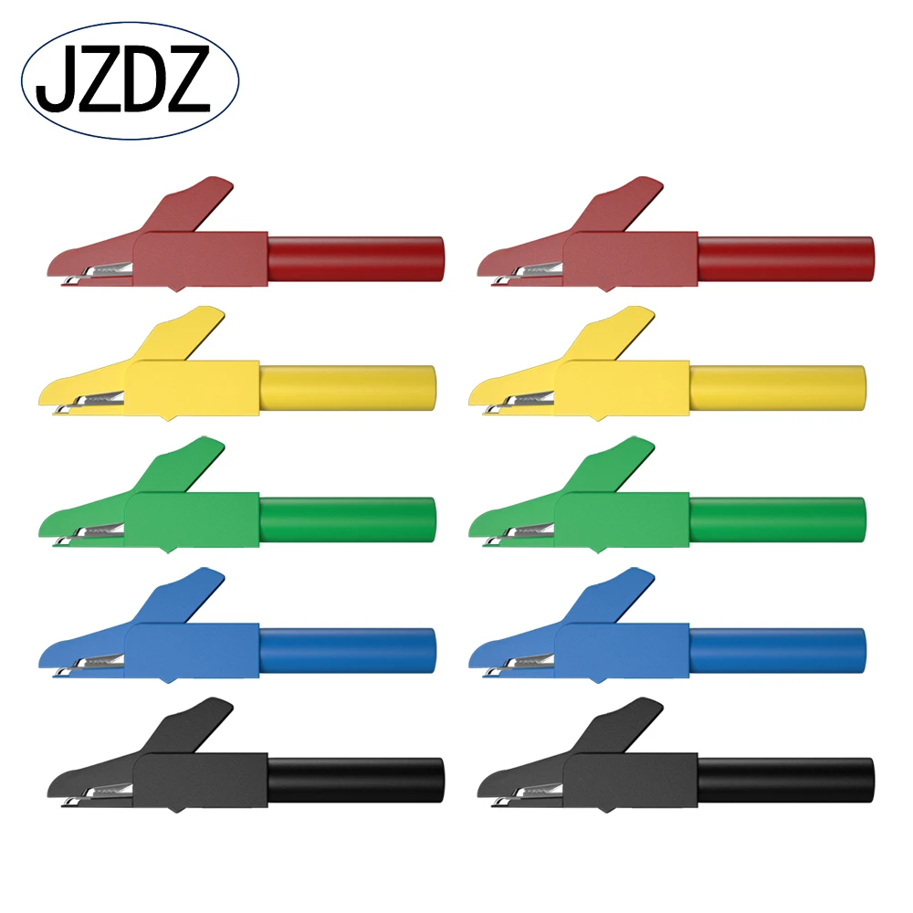 JZDZ 10PCS 4MM Insulation Alligator Clips Metal Crocodile Clamp for ...