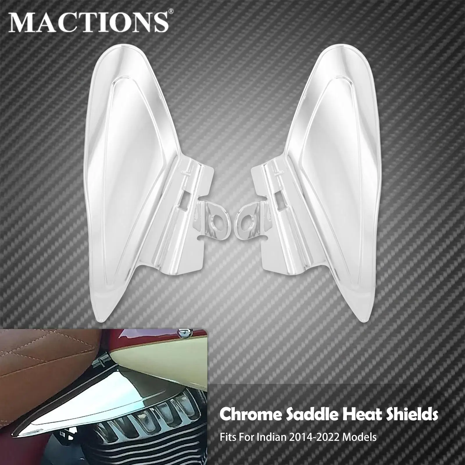 Motorcycle-ABS-Reflective-Saddle-Shield-Heat-Deflectors-Chrome-For ...