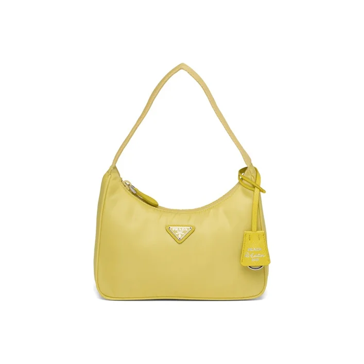 PRADA Re Edition Nylon Fabric Shoulder Bag Women's Yellow 1NE515-2DH0 ...