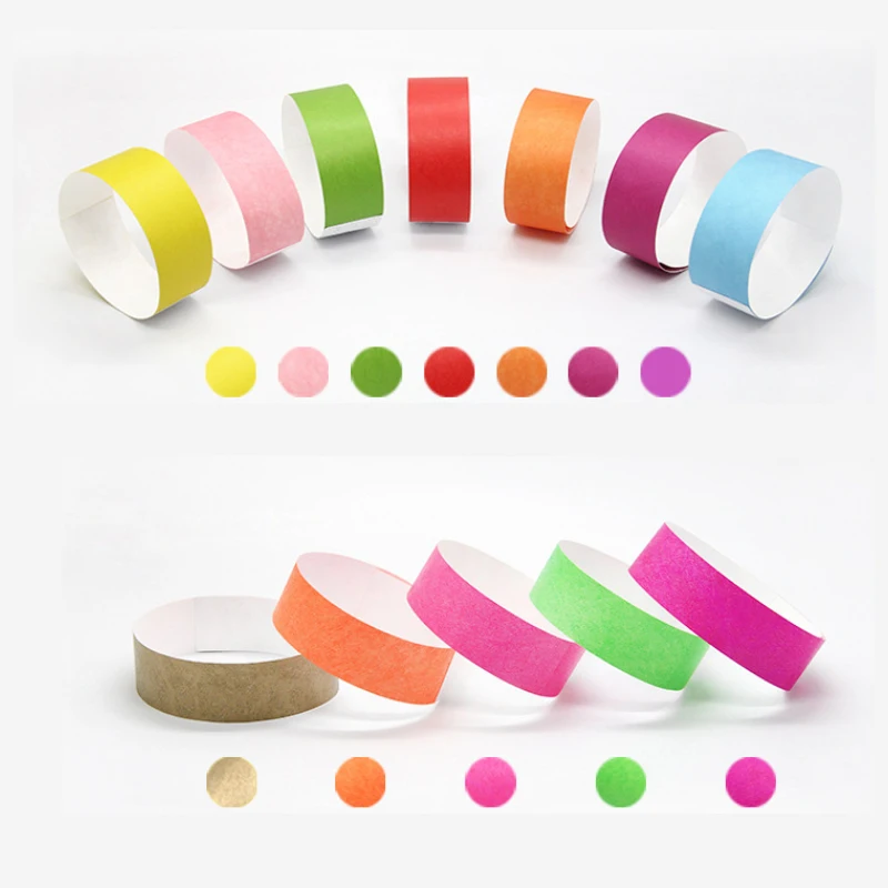 pure Color Paper Wristbands for Events, Entrance Ticket Wristbands for ...