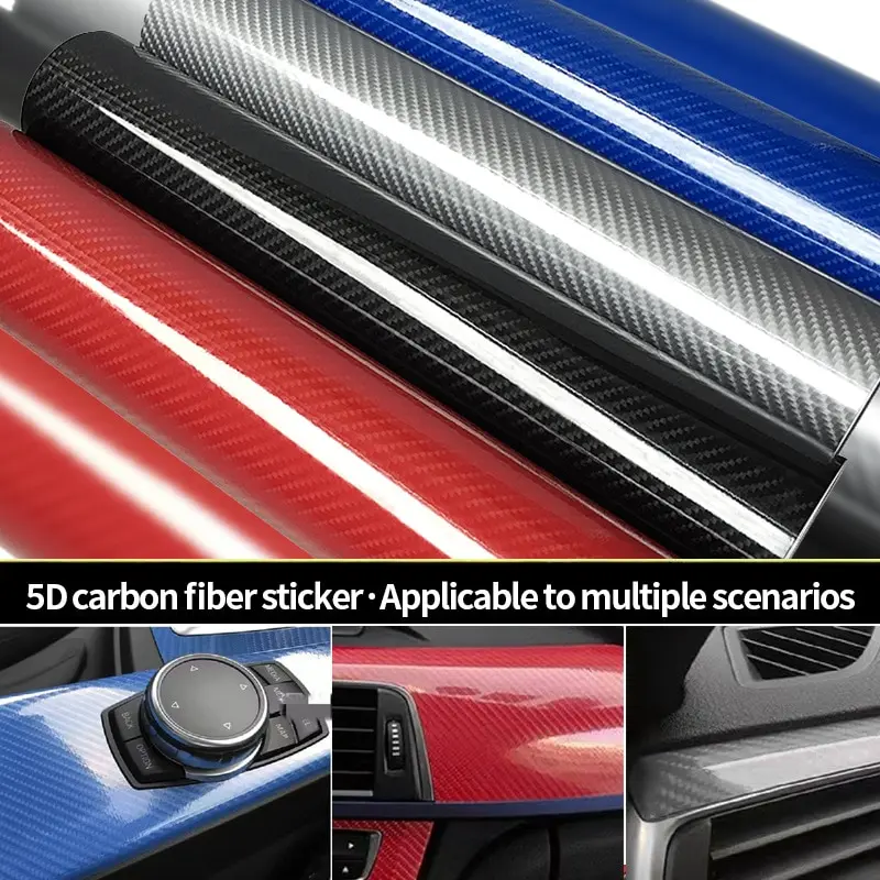 Car Color Changing Film 5D Carbon Fiber Sticker Twill Air Guide Groove ...