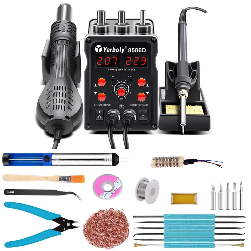 8586D-Soldering-Station-2-In-1-Digital-ESD-Hot-Air-Blower-Heat-Gun ...