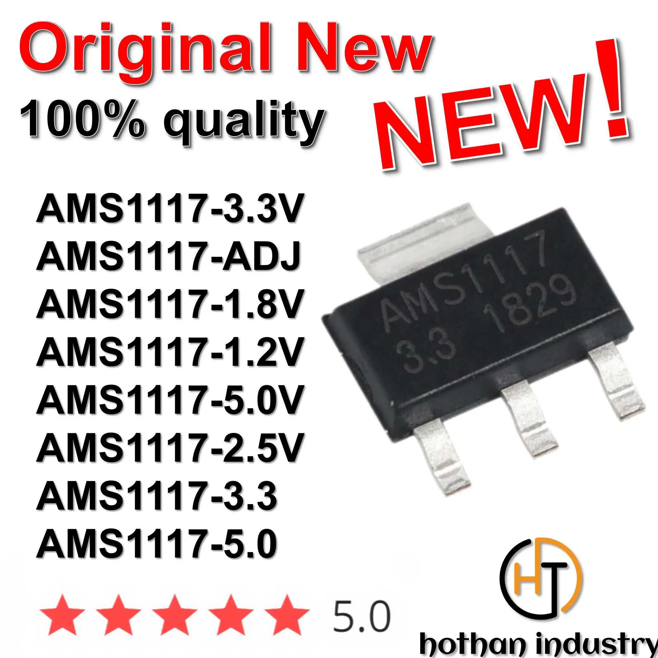 20PCS 100% Original New AMS1117 series AMS1117 3.3V AMS1117 ADJ AMS1117 ...