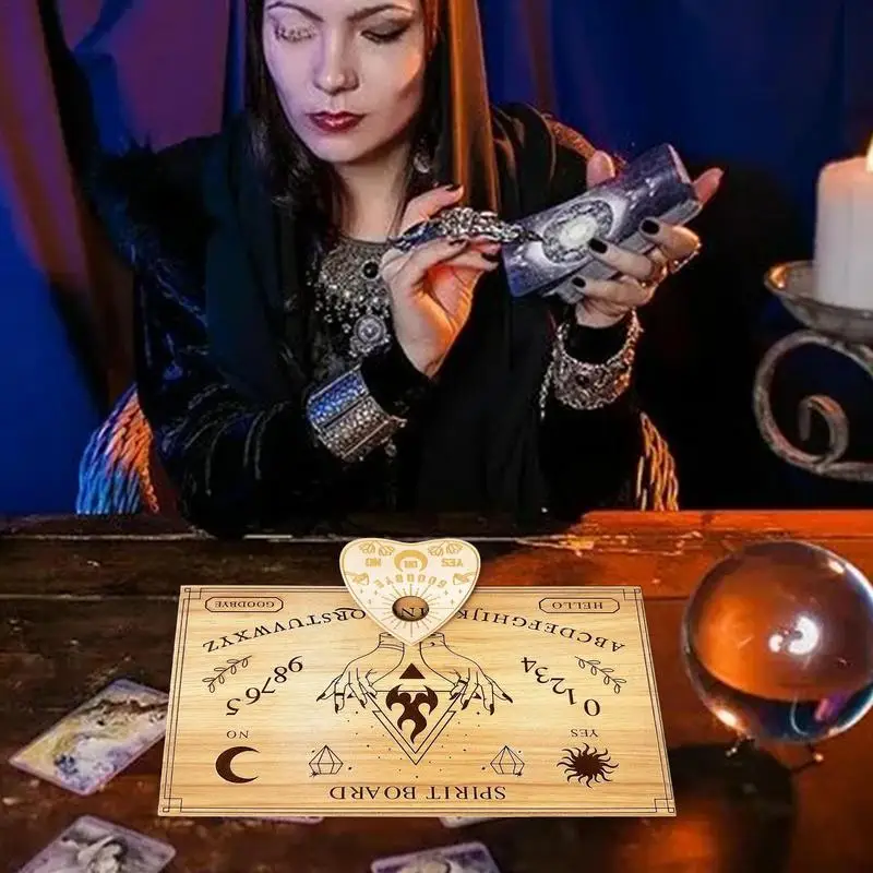 Ouija-Board-20cm-Wooden-Ouija-Planchette-Message-Talking-Board-With ...