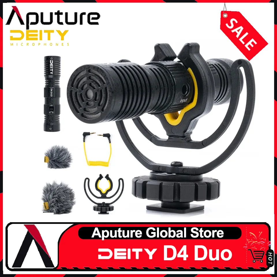 Deity-V-Mic-D4-Duo-Dual-Head-Cardioid-Shotgun-Microphone-Wireless-On ...