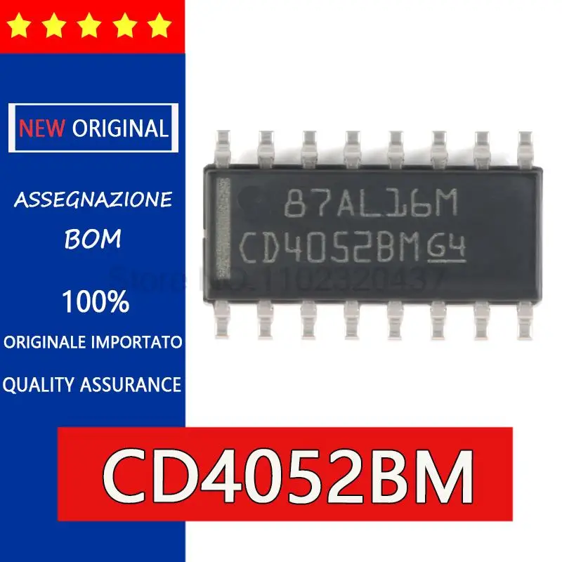 5PCS-original-CD4052-CD4052BM-HEF4052BT-SOP16-Multiplexer-demultiplexer ...