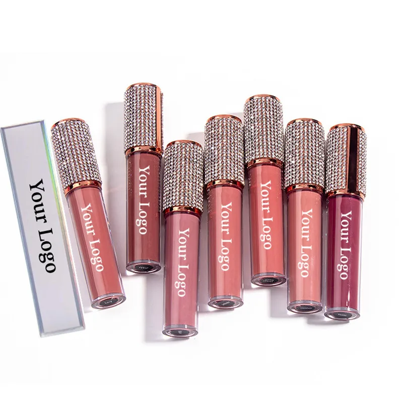 10pcs Private Label Diamond Lipgloss Wholesale Clear Shiny Glitter ...