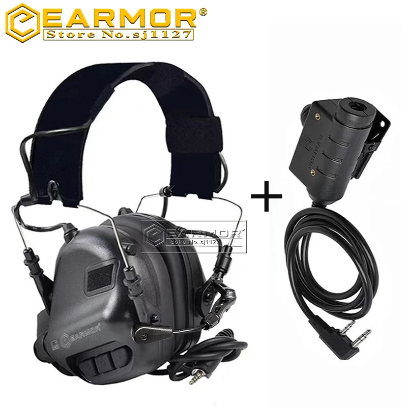 Earmor M32 Mod4 Tactical Headphones + M51 Ptt Adapter / Shooting ...