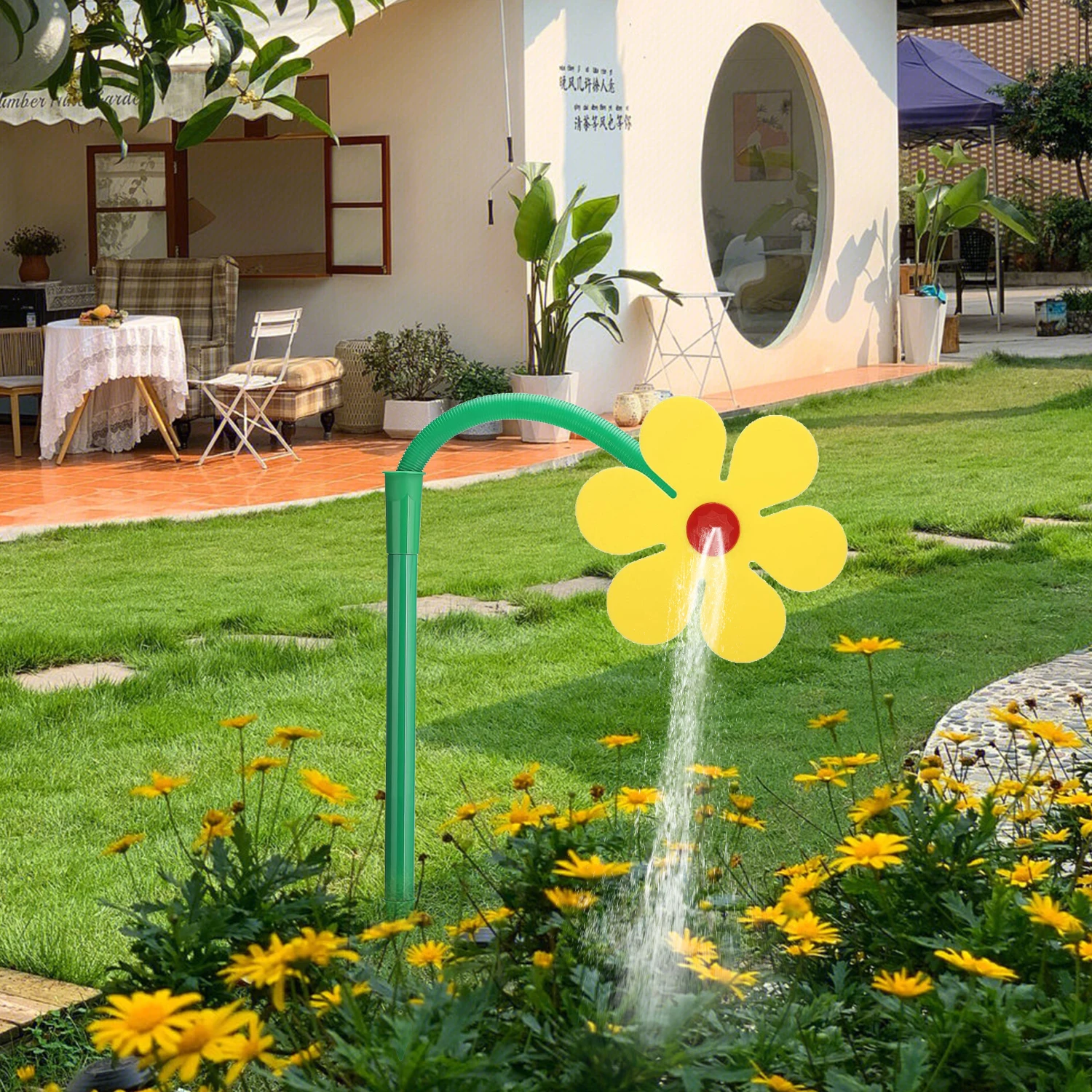 Sunflower-Sprinkler-Crazy-Dancing-Flowers-Sprinkler-360-Rotation-for ...
