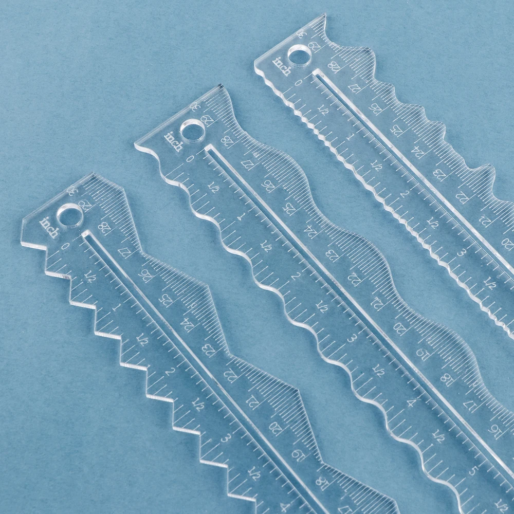 3pcs-Tear-Rulers-Guides-30cm-Acrylic-Paper-Tearing-Ruler-Water-Pens ...