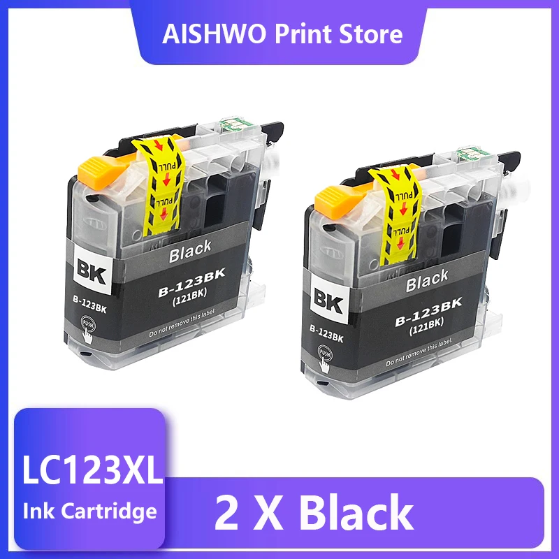 Black For Brother LC123 Ink Cartridge Compatible For MFC-J4510DW MFC ...