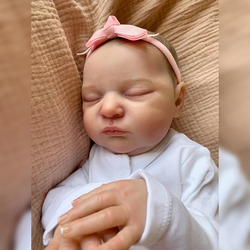 50cm Bebê Recém-nascido Tamanho Do Bebê Reborn Perto Olho Laura ...