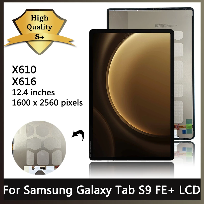 Pantalla táctil LCD de 12,4 pulgadas para Samsung Tab S9 FE + X610 X616 ...