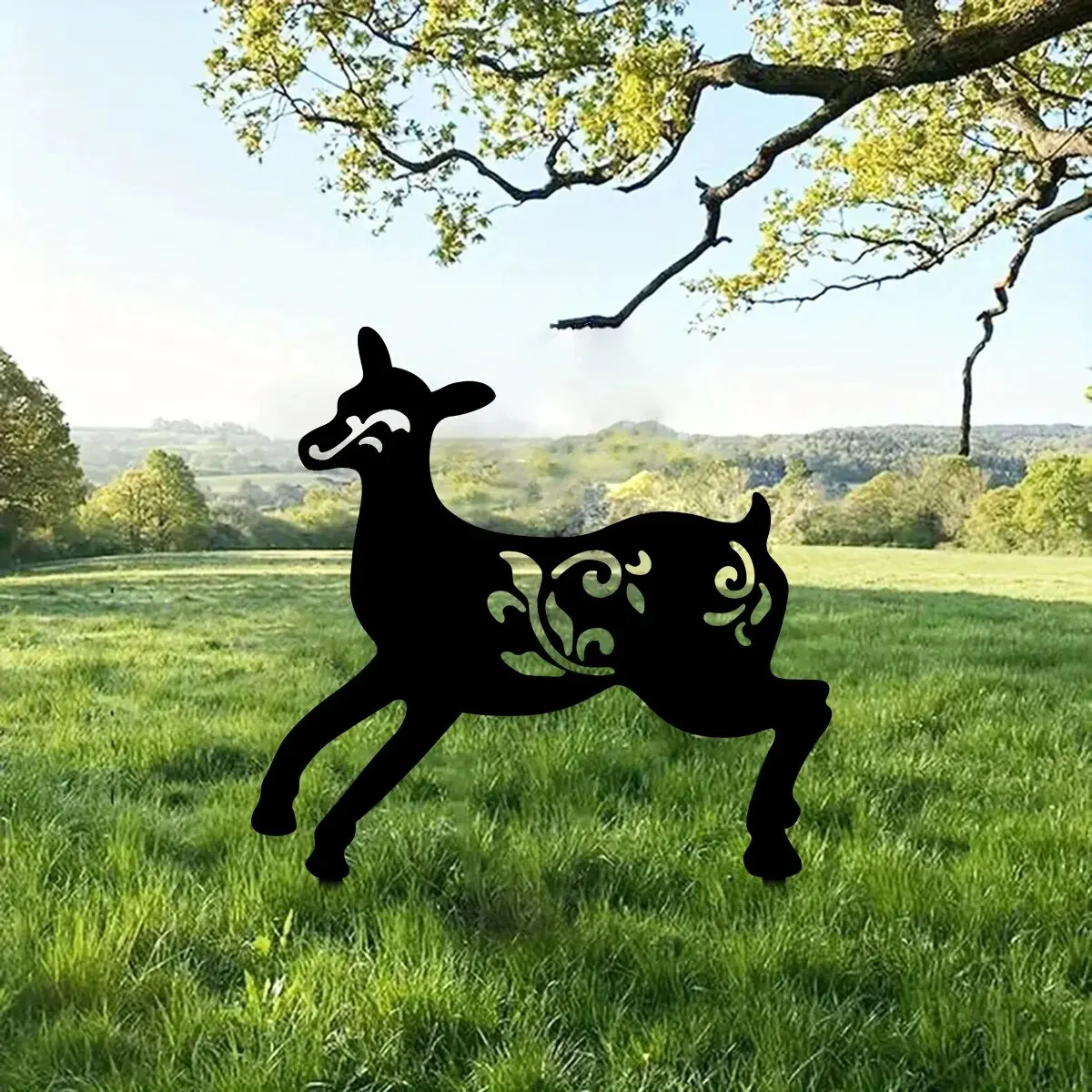 1PC-Metal-Deer-Stake-Outdoor-Metal-Deer-Statue-Silhouette-Deer-Stake ...