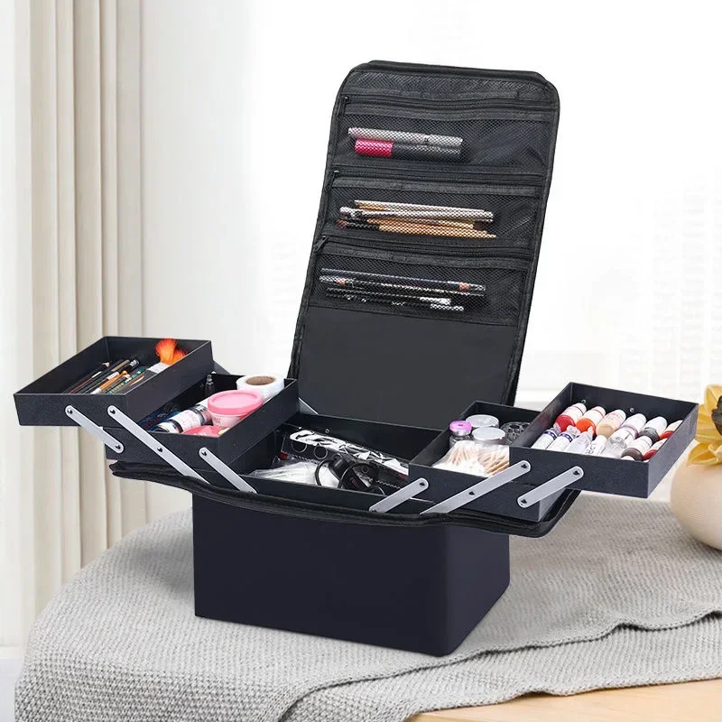 Portable-Make-Up-Storage-Box-Nail-Polish-Organizer-Multi-layer-Nail ...