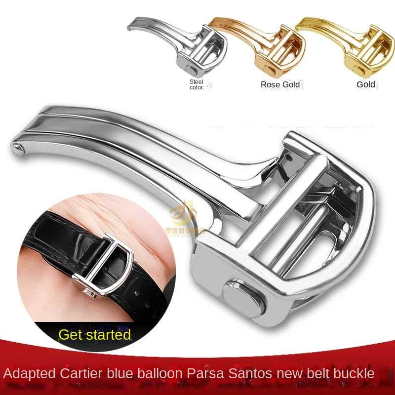 High-Quality-Stainless-Steel-Watch-Buckle-For-Cartier-Santos-Blue ...
