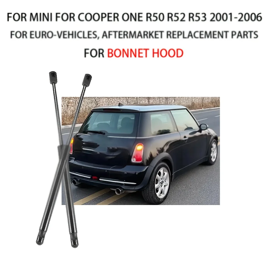 2pcs Bonnet Hood Gas Struts for Mini Cooper One R50 R52 R53 2001-2006 ...