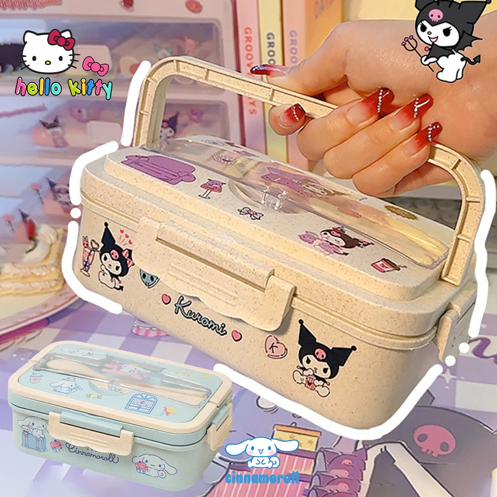 Sanrio-Cute-Kuromi-Melody-Bentou-Box-Large-Capacity-Cinnamoroll-Cartoon ...