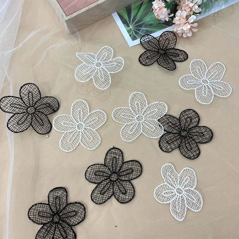 New-Flower-Lace-Patch-Applique-for-Bridal-Wedding-Dress-Mesh-Flowers ...