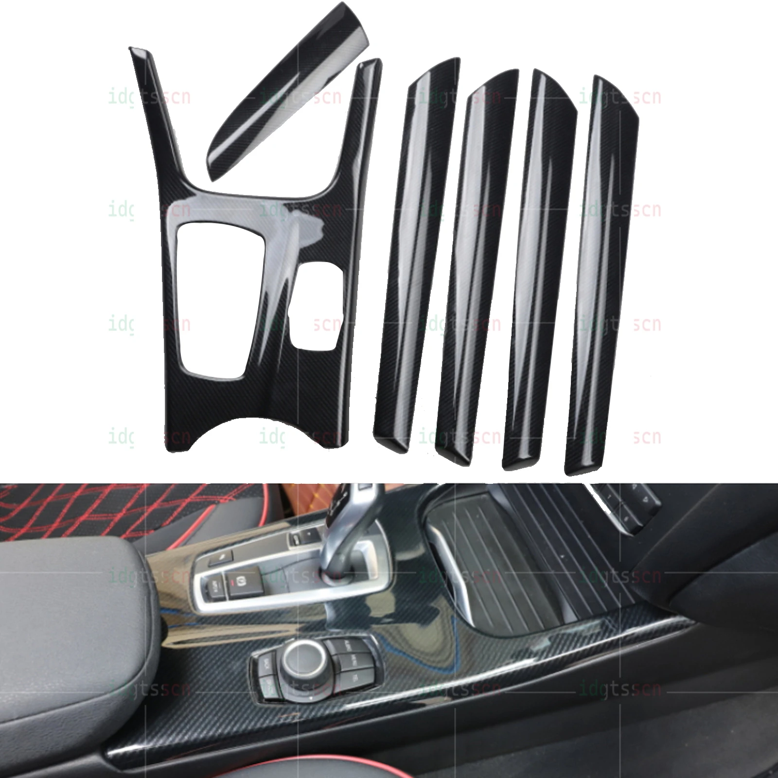 Car interior Carbon Fiber Full Set Sticker For BMW X3 F25 X4 F26 11-17 ...