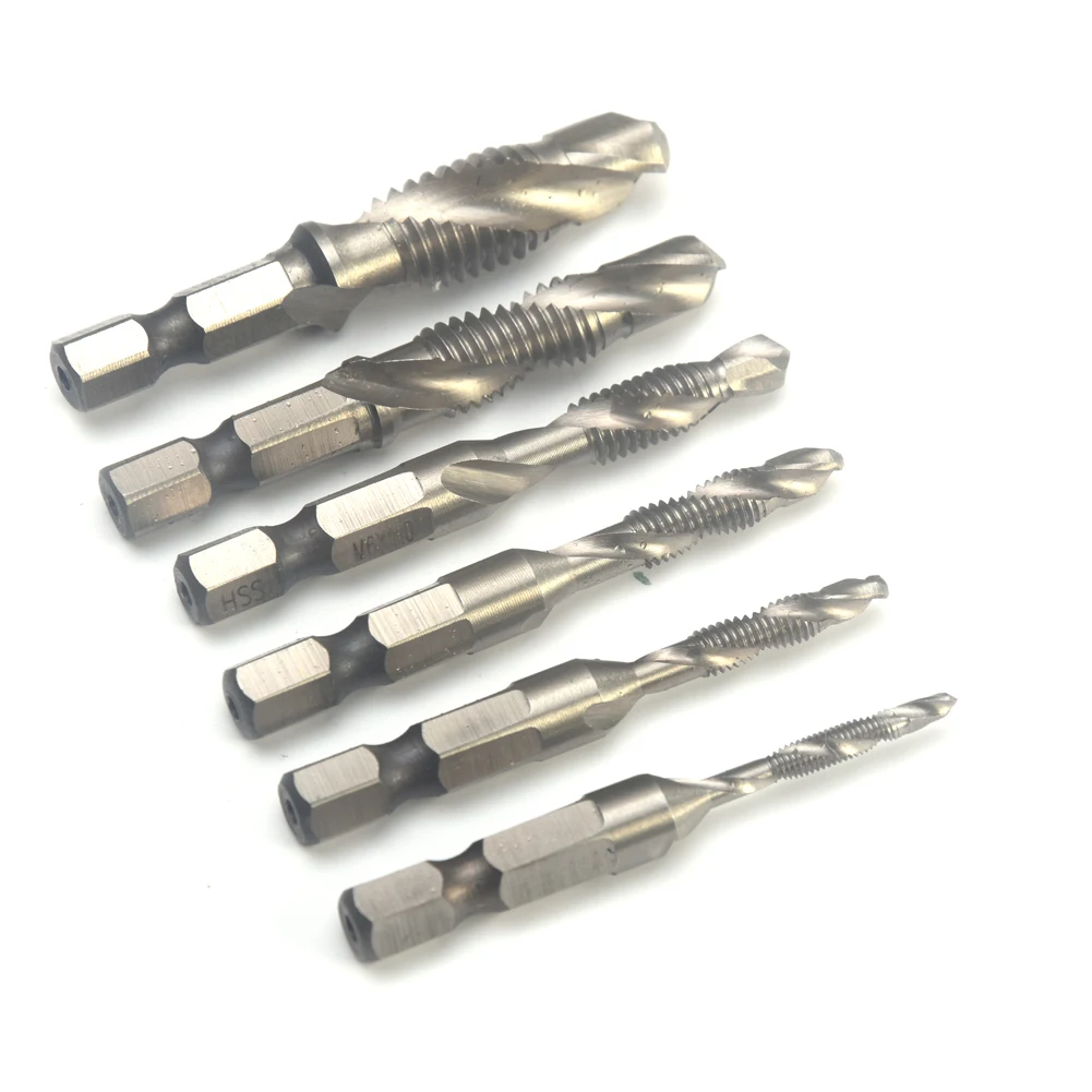 6pcs-set-M3-M10-Shank-Drill-Bits-Electric-Screwdriver-High-Speed-Steel ...