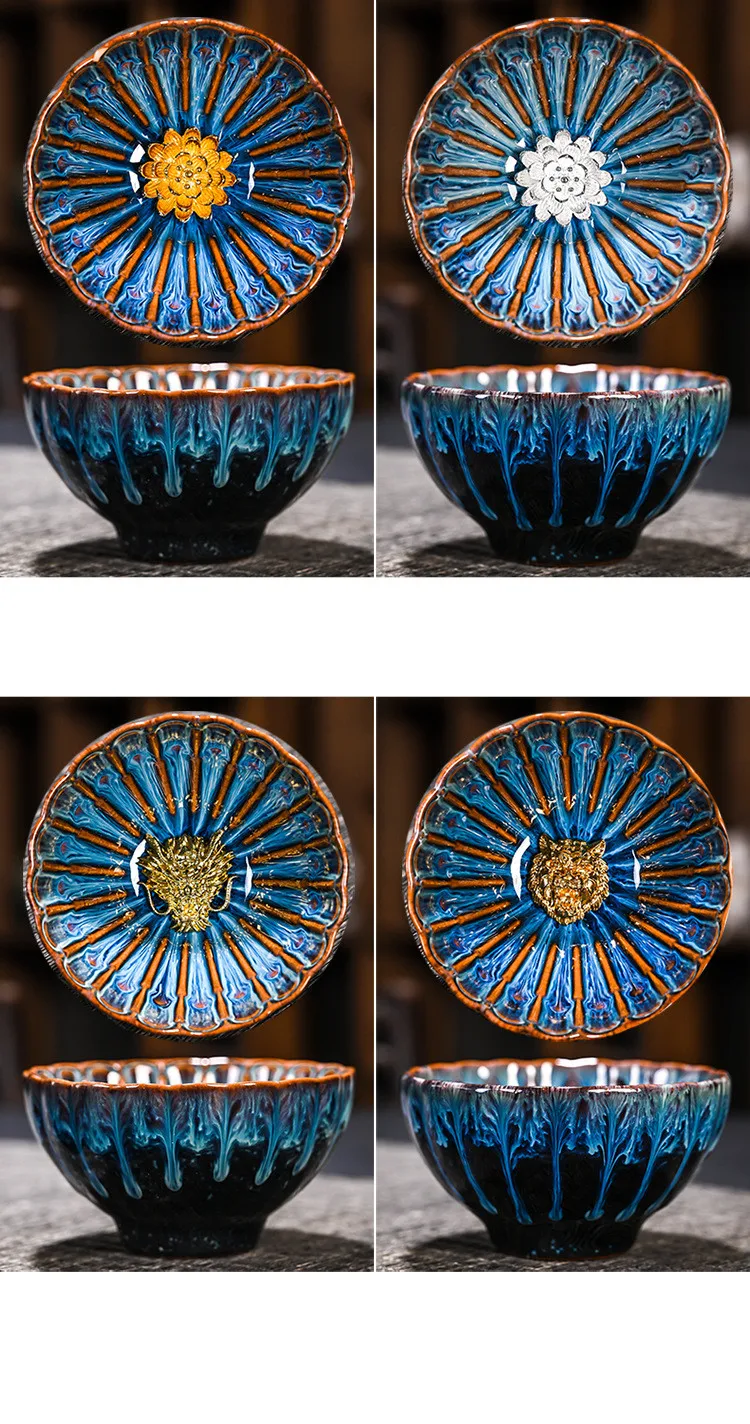 Tasse de thé turque en céramique,incrustation argentée,de haute qualité ...