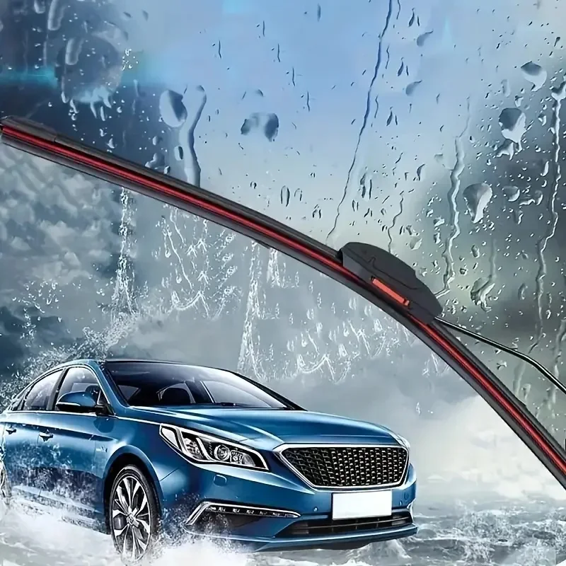 Car Wiper Blades Universal U-type Soft Rubber Boneless Wiper Durable ...