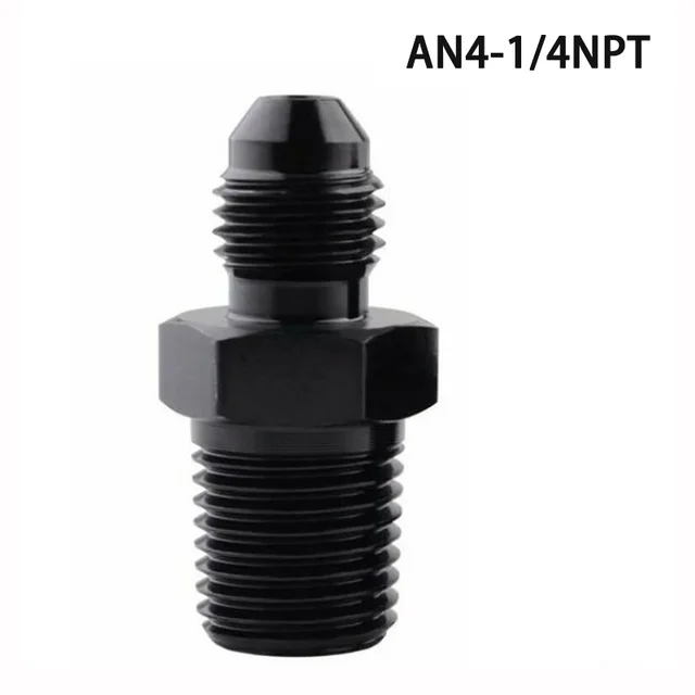 AN4 AN6 AN8 AN10 AN12 To 1/8 1/4 3/8 1/2 3/4 NPT Oil-cooled Adapter Universal Straight Fuel Hose ...