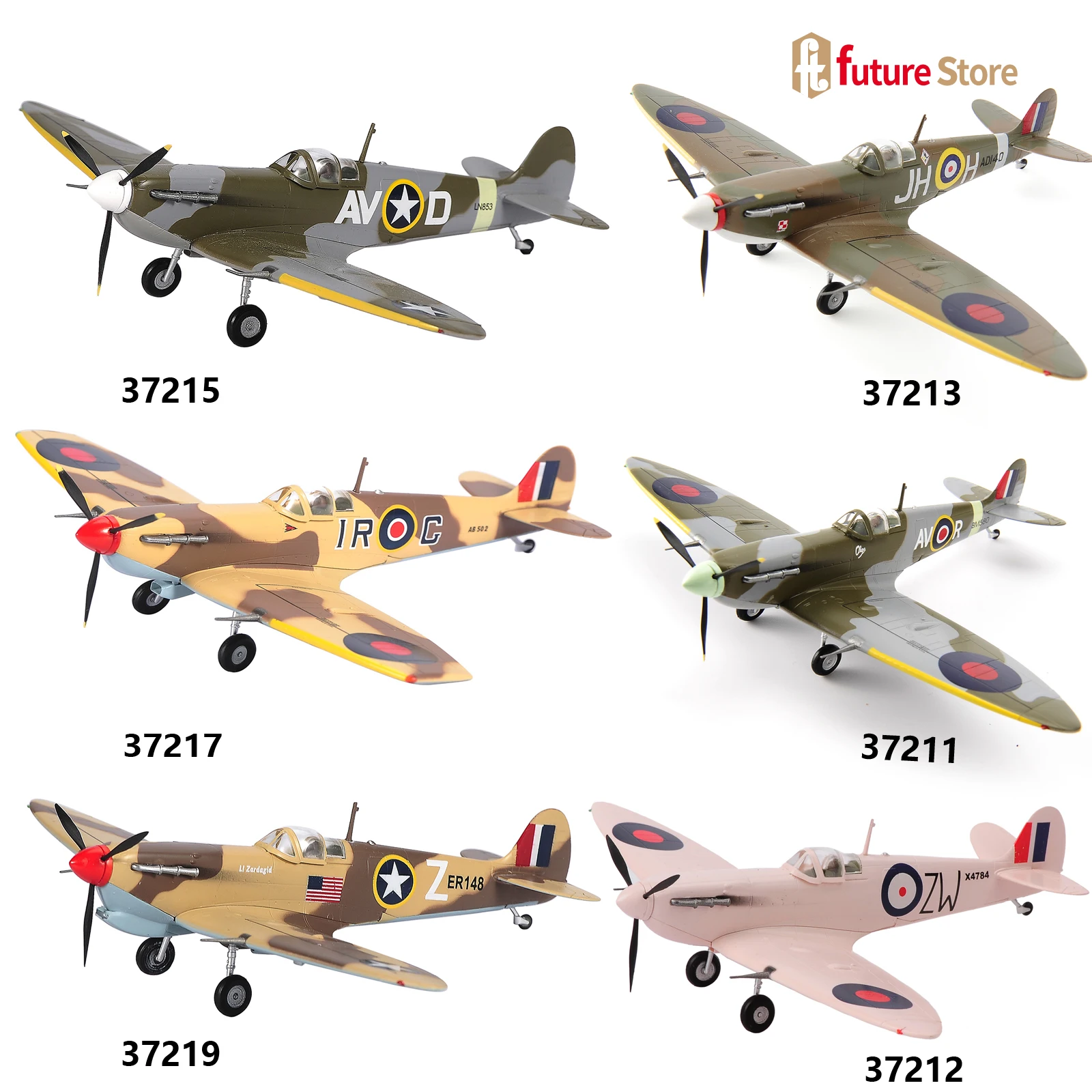 1-72-Spitfire-Fighter-Model-Plane-Military-US-Air-Force-1943 ...