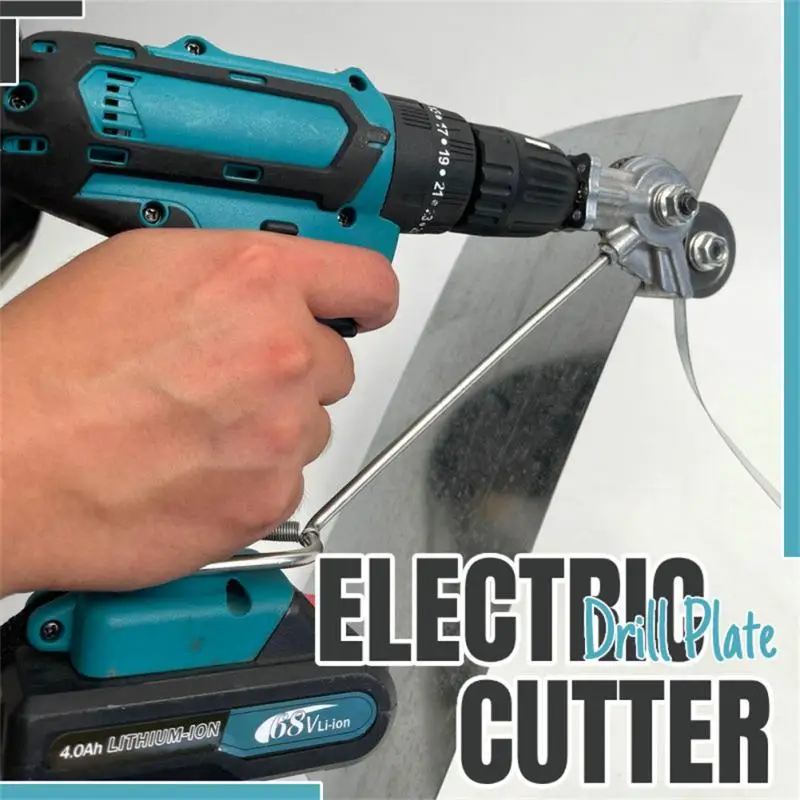 Electric Drill Plate Cutter Fast Cutting Metal Iron Tin Plate Labor ...