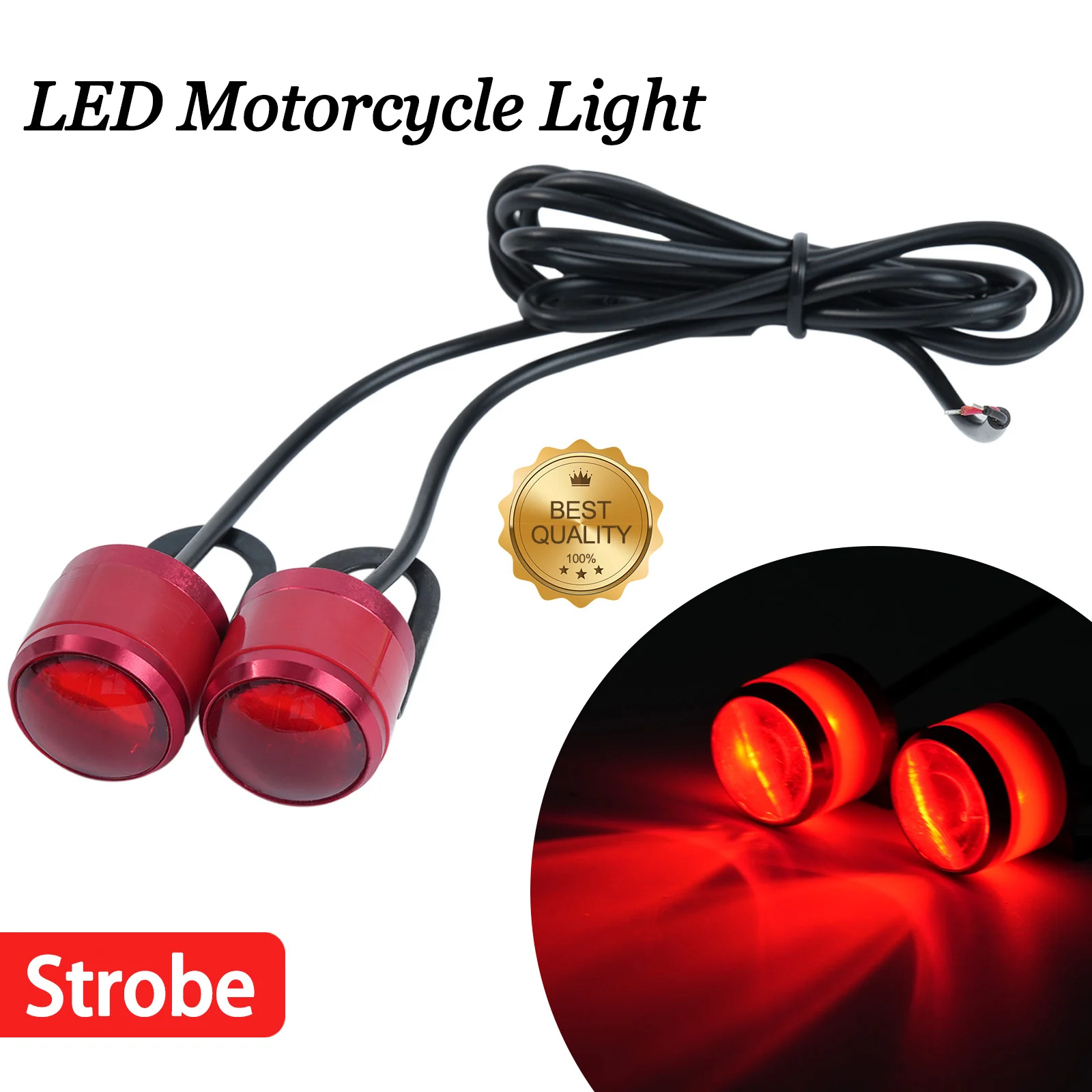 Motorcycle-LED-Light-Red-Flashing-Spotlight-Strobe-Running-Driving ...