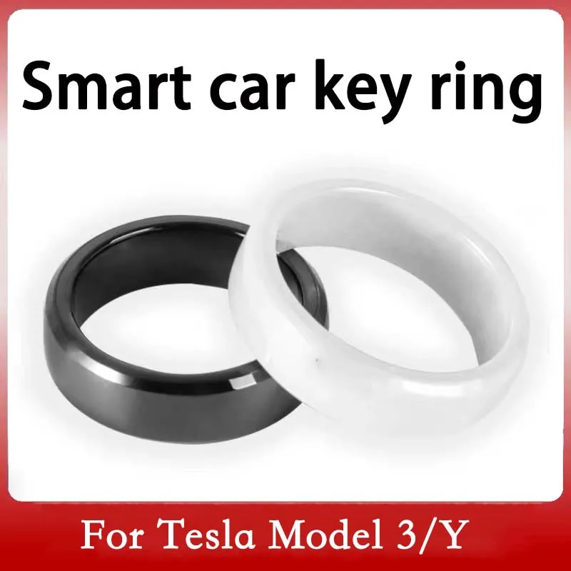Smart Ring Car Key Ceramic Ring For Model 3 And Model Y To Replace Key ...