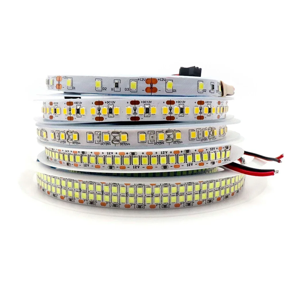 2835 5M 300 600 1200LEDs LED Strip DC12V 24V 120LEDs/m Home Waterproof ...
