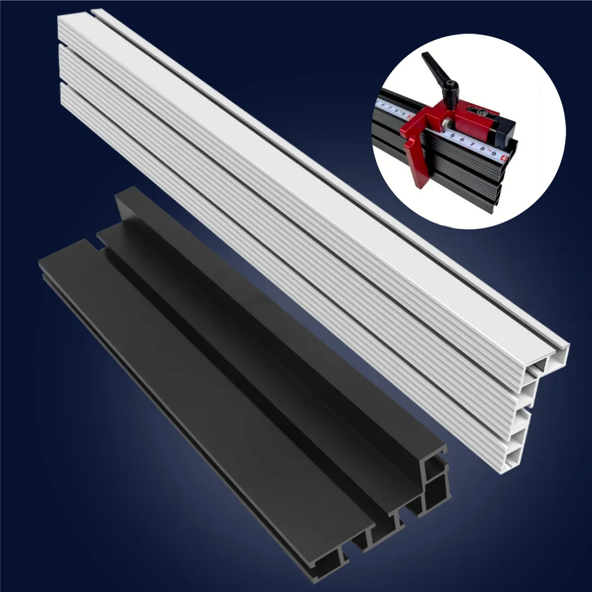 Miter-Track-Stopper-Mulit-Slot-Fence-Sliding-Limiter-Locator-Slide-Rail ...