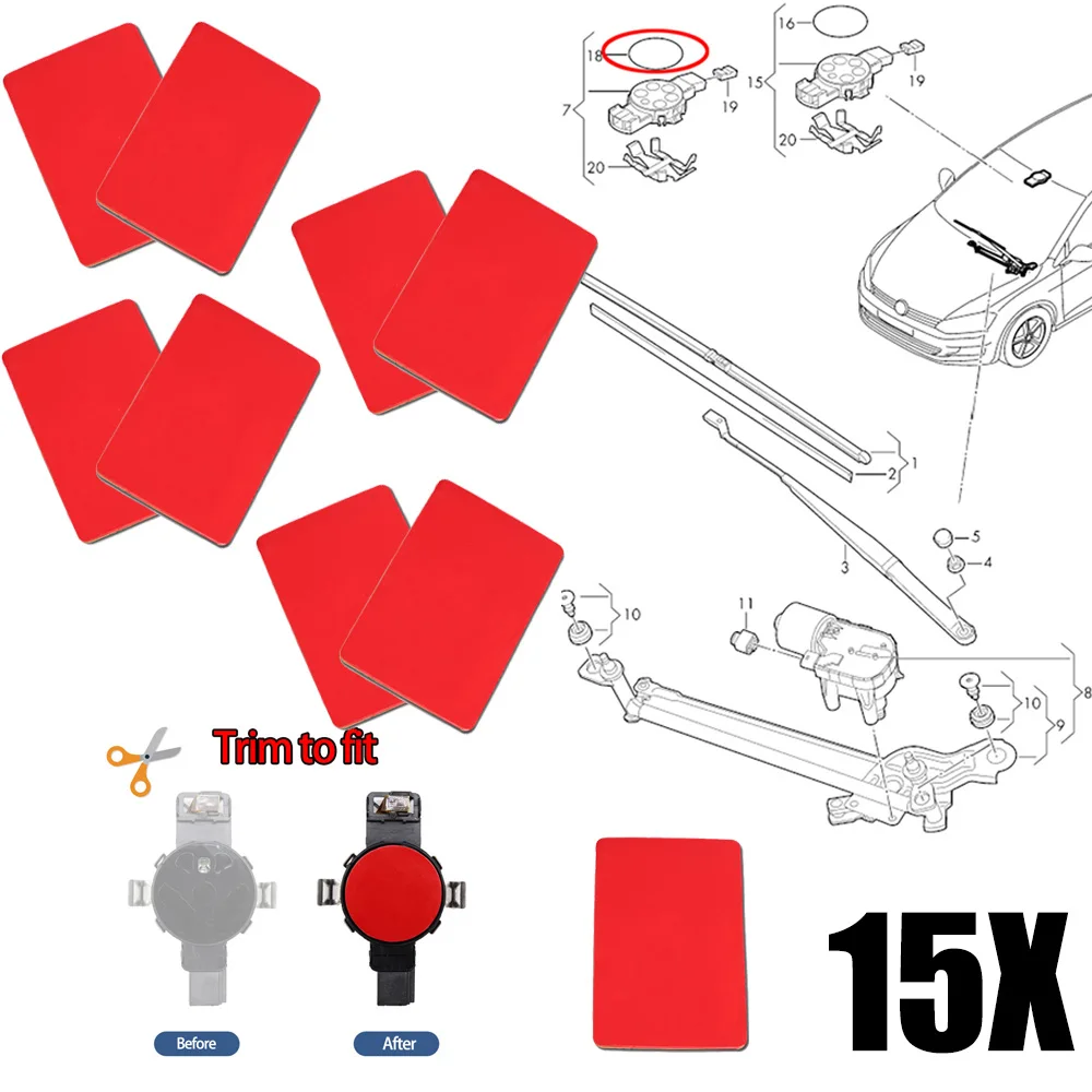 15X For BMW X5 E53 SERIES Rain Light Sensor Gel Adhesive FILM Silicone ...