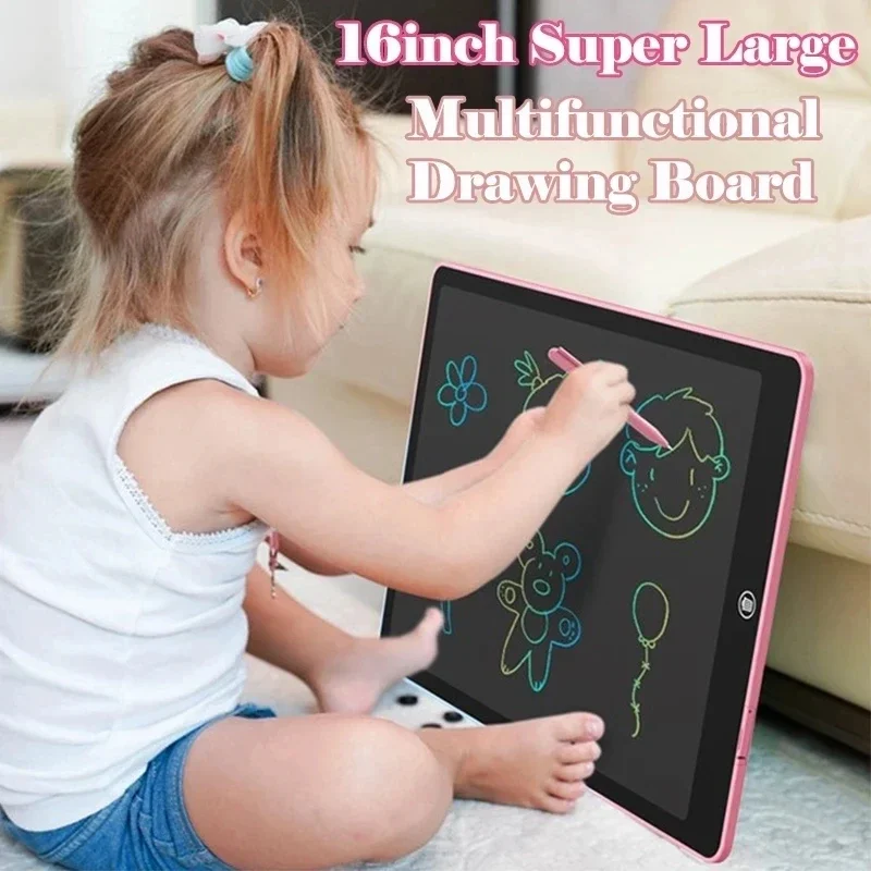 16" Magic Blackboard for Children LCD Handrawing Graffiti Tablet Toys ...