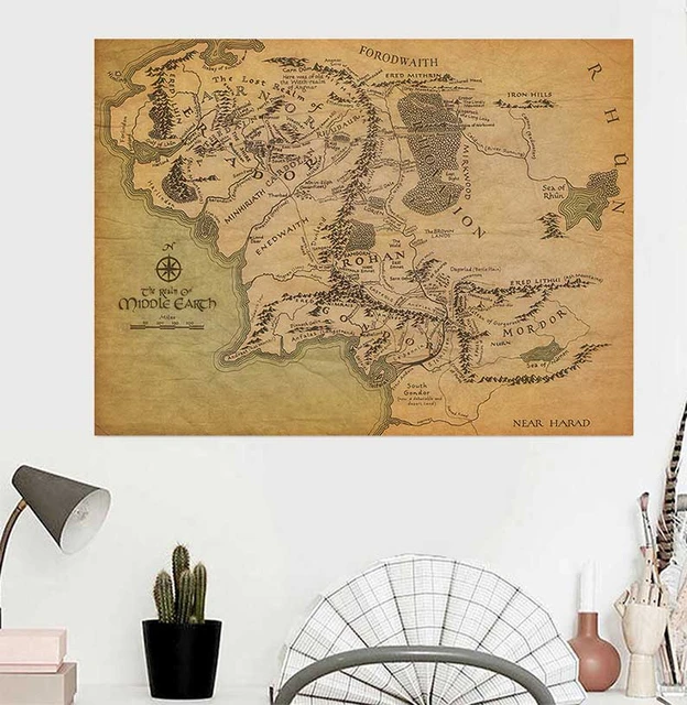 The Hobbit Map Poster