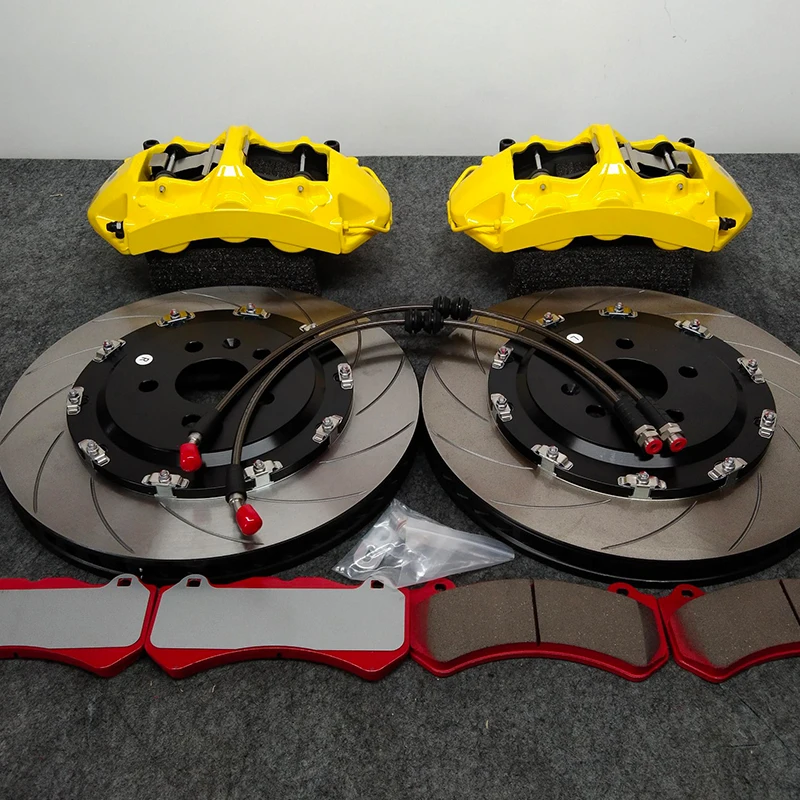 자동 Gt6 6 피스톤 브레이크 캘리퍼 키트 세라믹 브레이크 패드 디스크 로터 키트 벤츠 W212 E63 E300 용 플로팅