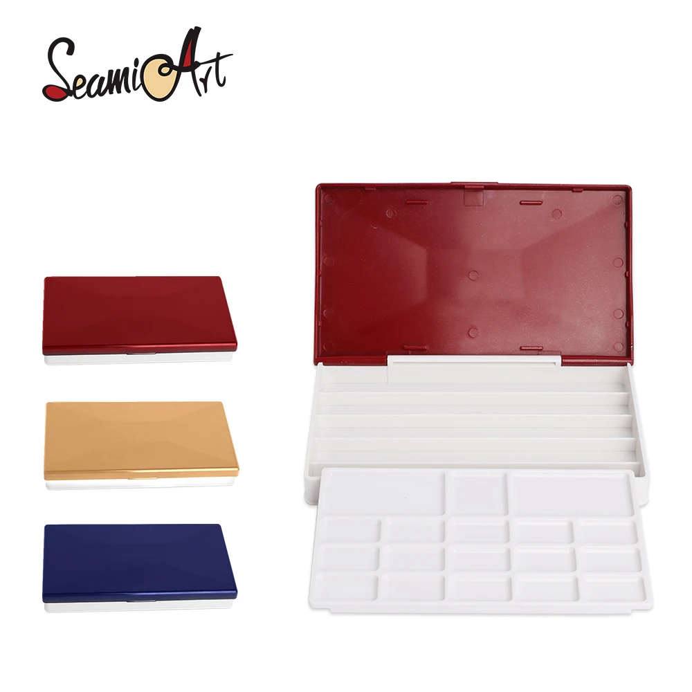 SeamiArt-1pc-Solid-Watercolor-Palette-Empty-Half-Pan-Full-Pan-Storage ...