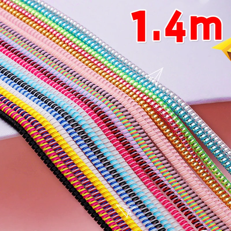 1-4m-Color-Spiral-USB-Wire-Protector-Flexible-Anti-break-Spring ...