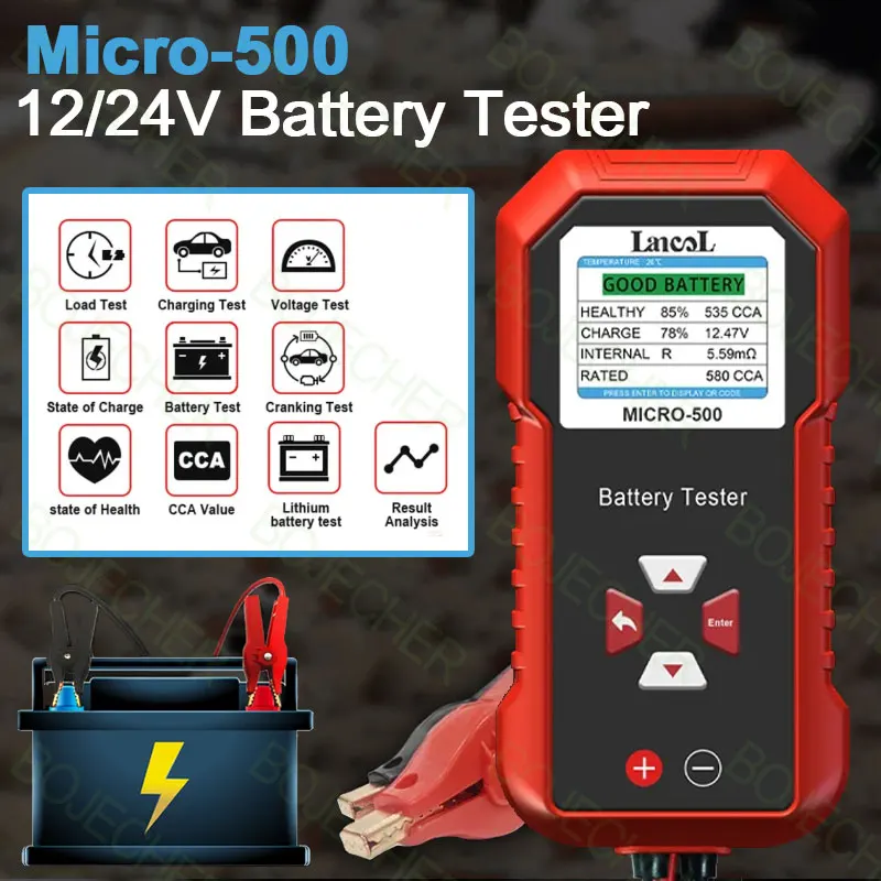 Lancol-Micro-40-3000-CCA-Lithium-Battery-Test-Lead-Acid-Battery ...