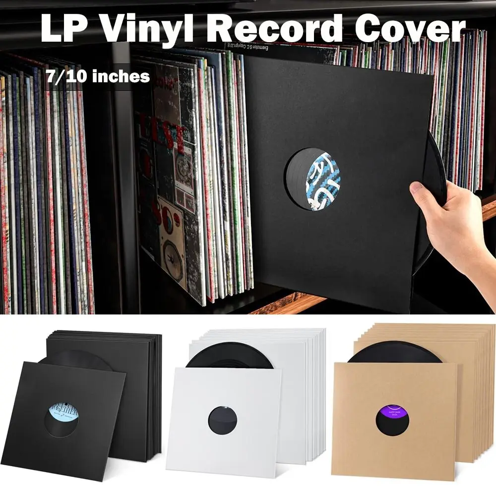 New 7/10 Inch Vinyl Records Sleeve Kraft Paper Reusable Outer Record ...