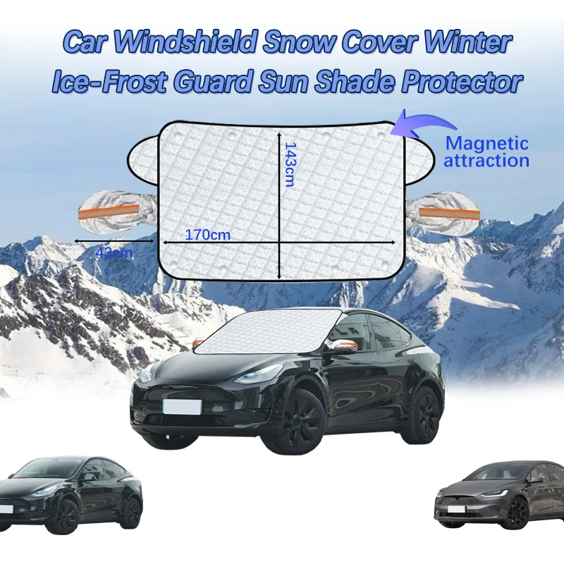 Car Waterproof Cover Covers Awning Anti-Snow Windshield Proof ...