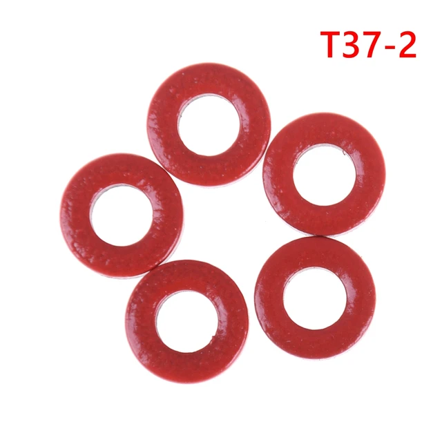 5pcs/lot T37-6 / T37-2 / T50-2 / T-30-2 Iron Powder Cores Iron Dust Core Ferrite Toroid Core Coating